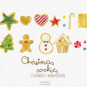 Christmas Clipart, Watercolor Christmas, Gingerbread, Instant Download ...