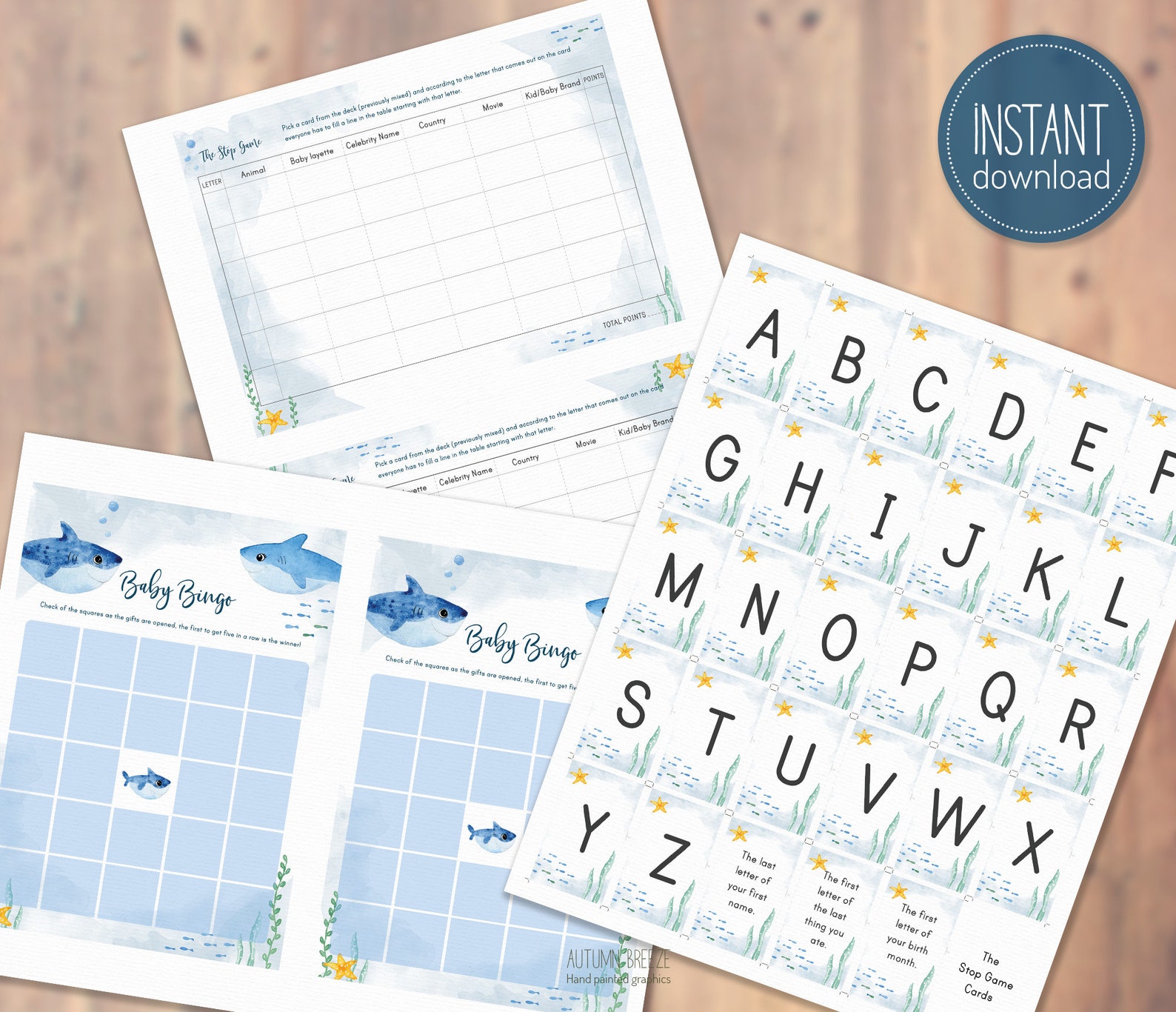 Baby Shower Games Baby Shark Printable Party Games Baby - Etsy