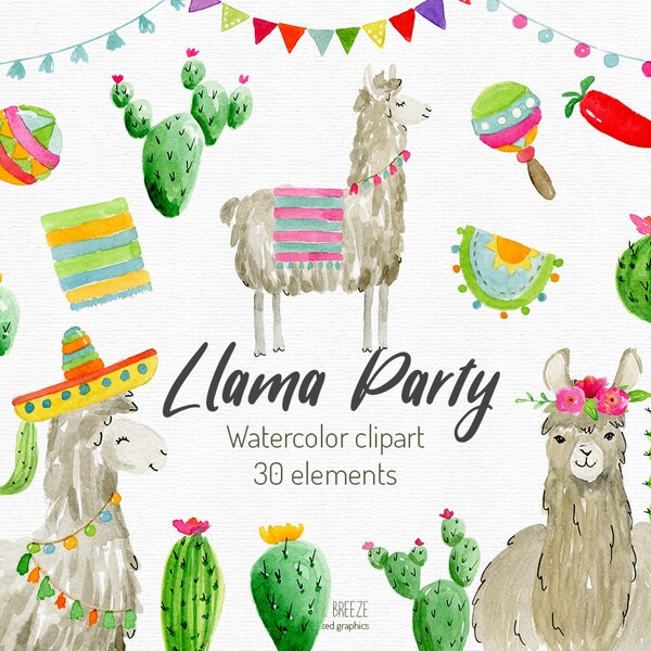 Llama Illustration - Etsy