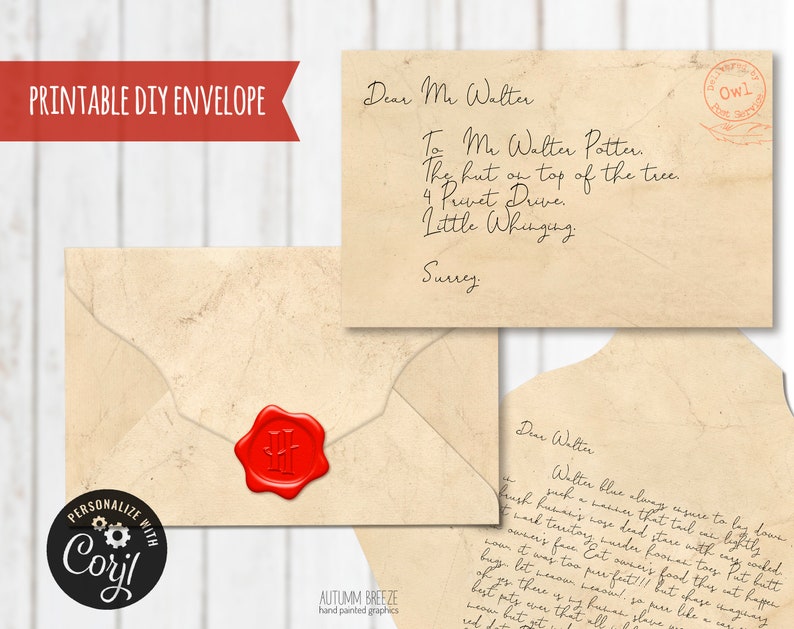 Editable Envelope, Magic School, Printable Letter From School of ...