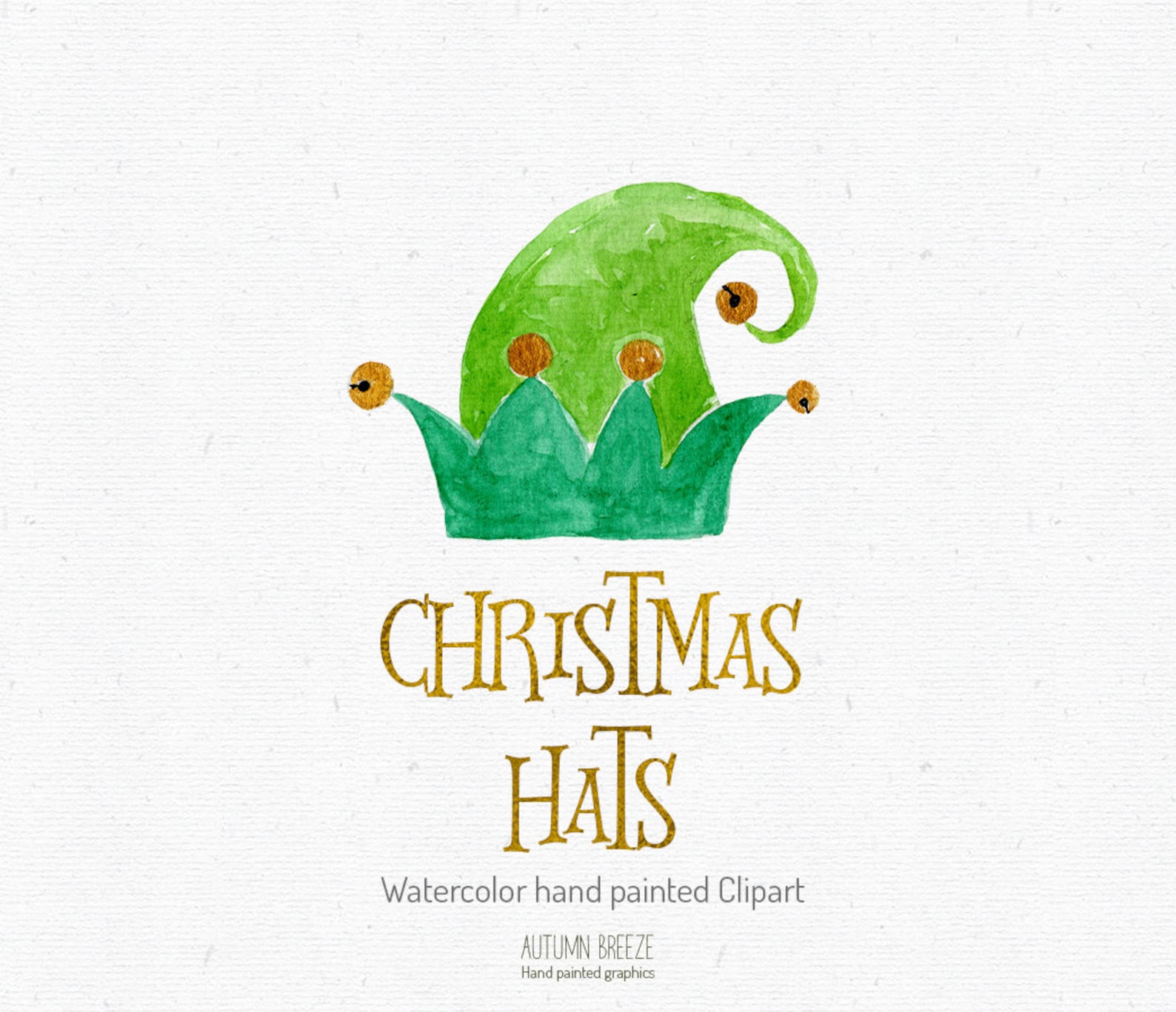 Christmas Hat Clipart, Watercolor Santa Hat, Holiday Clipart ...