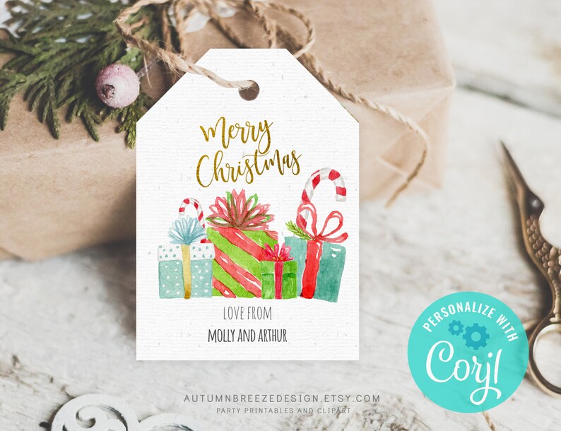 Editable Christmas Tags, Christmas Printable, Holiday Gift Tags ...