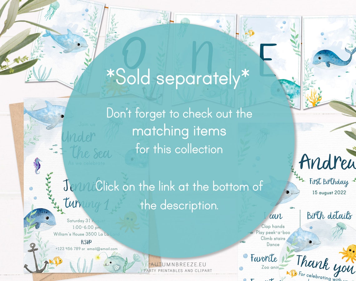 Alphabet Banner With Under the Sea Theme / Birthday Banner | Etsy