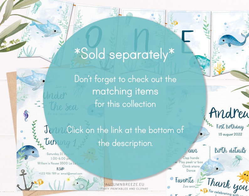 Alphabet Banner With Under the Sea Theme / Birthday Banner | Etsy