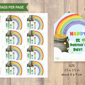 St Patricks Day Gift Tags, Printable St Patrick's Day Tags, Printable ...