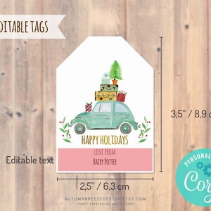 Editable Christmas Tags, Christmas Printable, Holiday Gift Tags ...