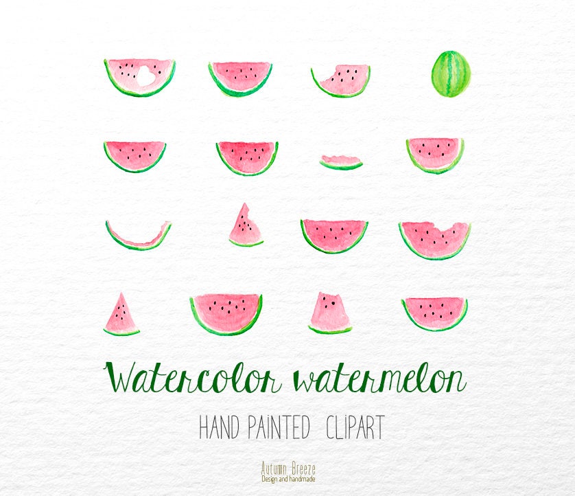Watermelon Clipart Watercolor Clipart, Clipart, Pink Clip Art, Fruits ...