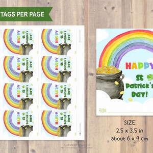 St Patricks Day Gift Tags, Printable St Patrick's Day Tags, Printable ...
