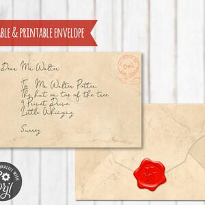 Editable Envelope, Magic School, Printable Letter From School of ...