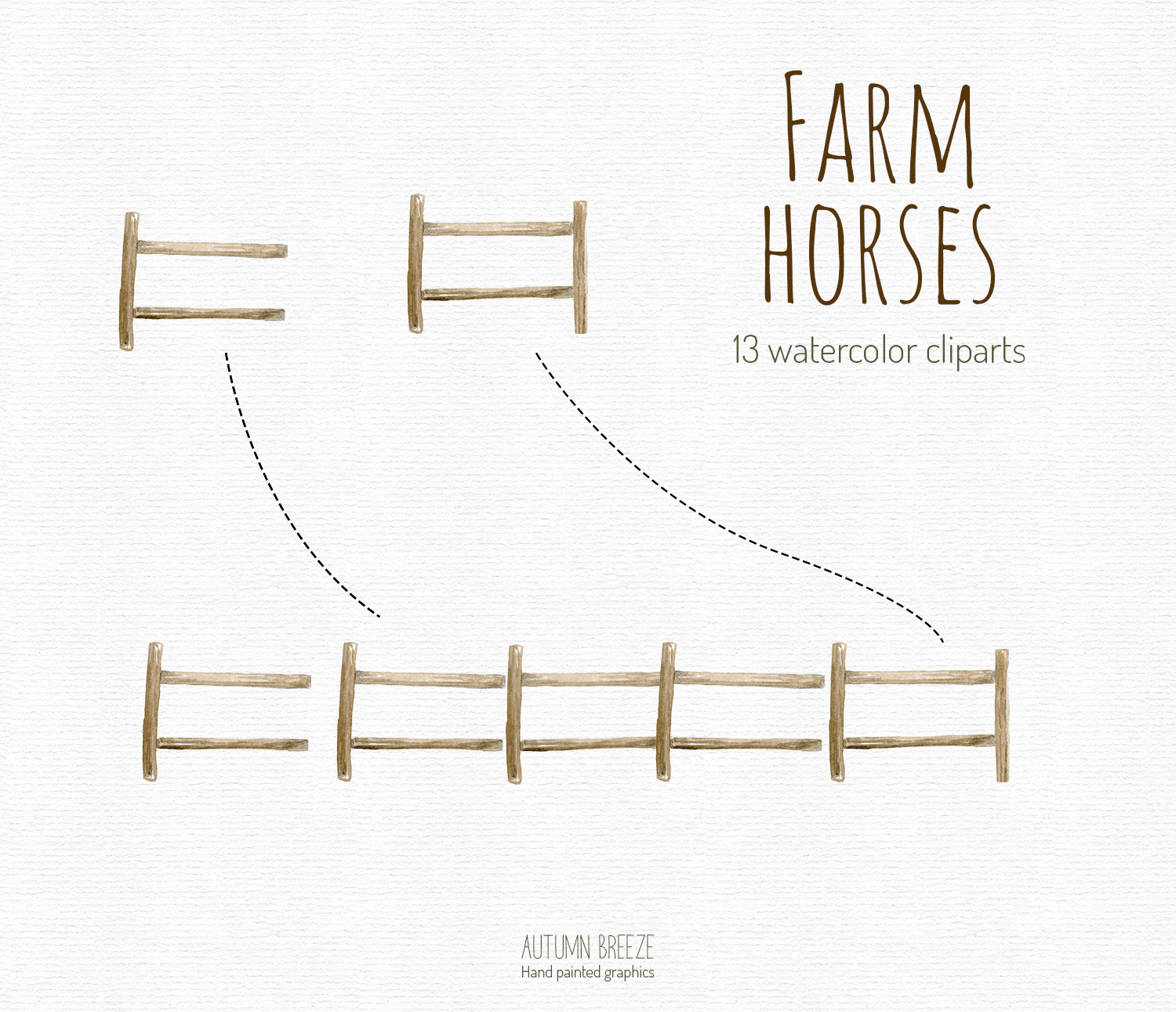 Watercolor Horses Clipart Farm Animals Clipart Running - Etsy