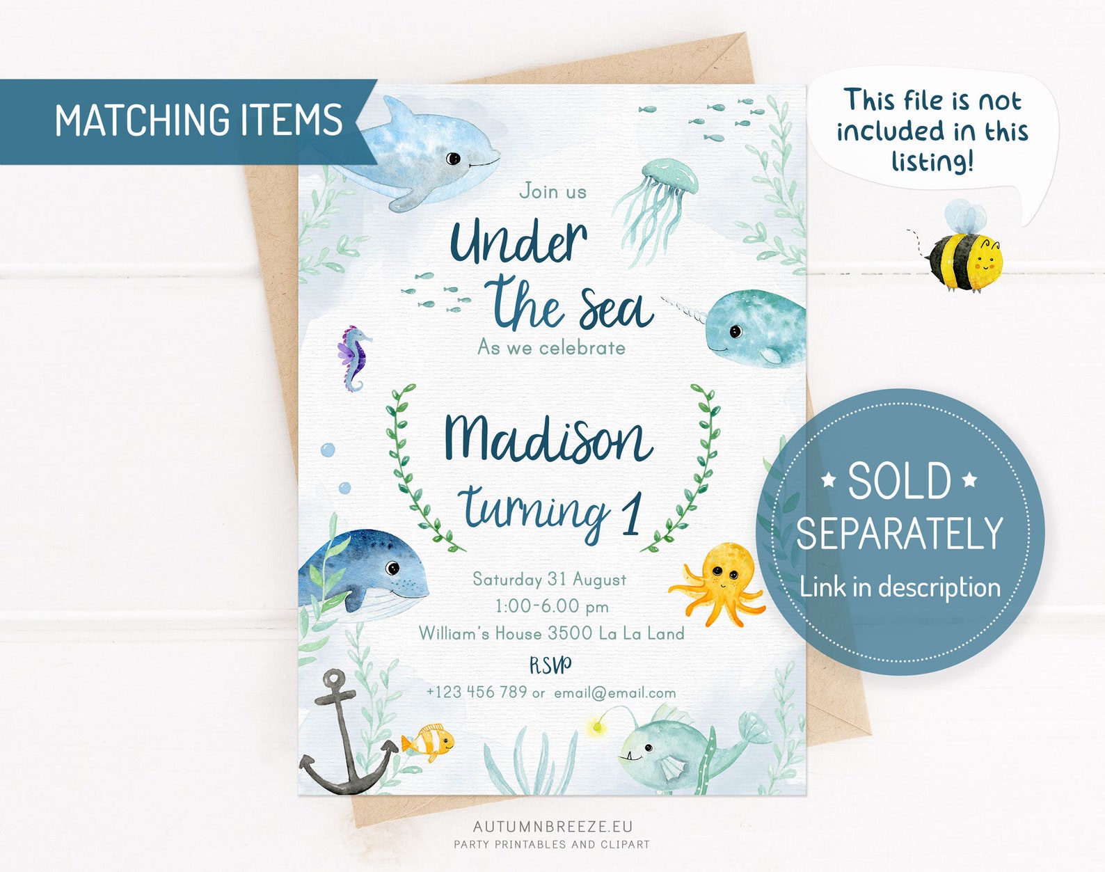 Alphabet Banner With Under the Sea Theme / Birthday Banner With All ...