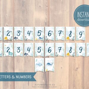 Alphabet Banner With Under the Sea Theme / Birthday Banner With All ...