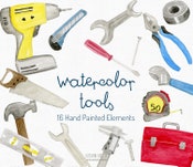 Hand Painted Watercolor Tools Tools Clipart Set High - Etsy Canada