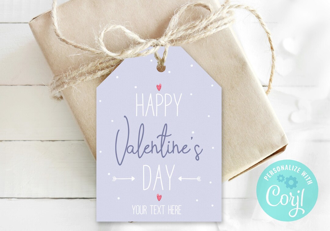 Valentines Gift Tags, Editable Valentine Tag, Printable Valentine Tags ...