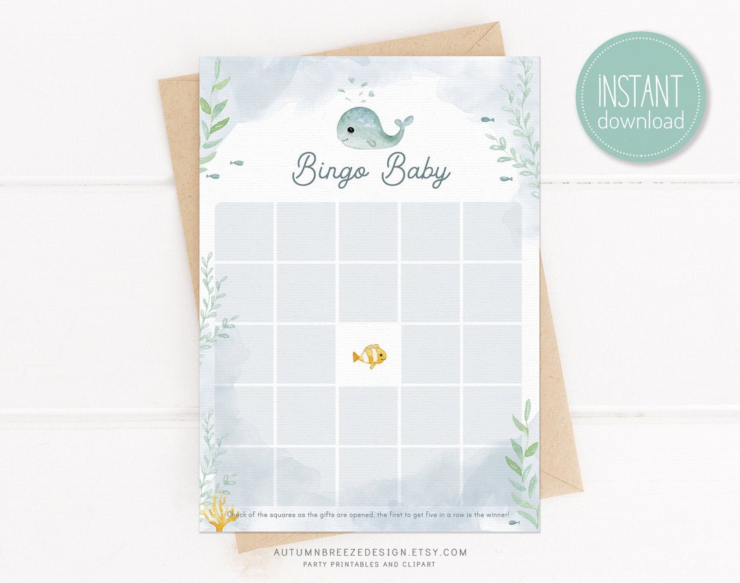 Under the Sea Baby Shower Bingo Game (printable PDF) - Etsy