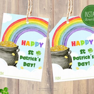 St Patricks Day Gift Tags, Printable St Patrick's Day Tags, Printable ...