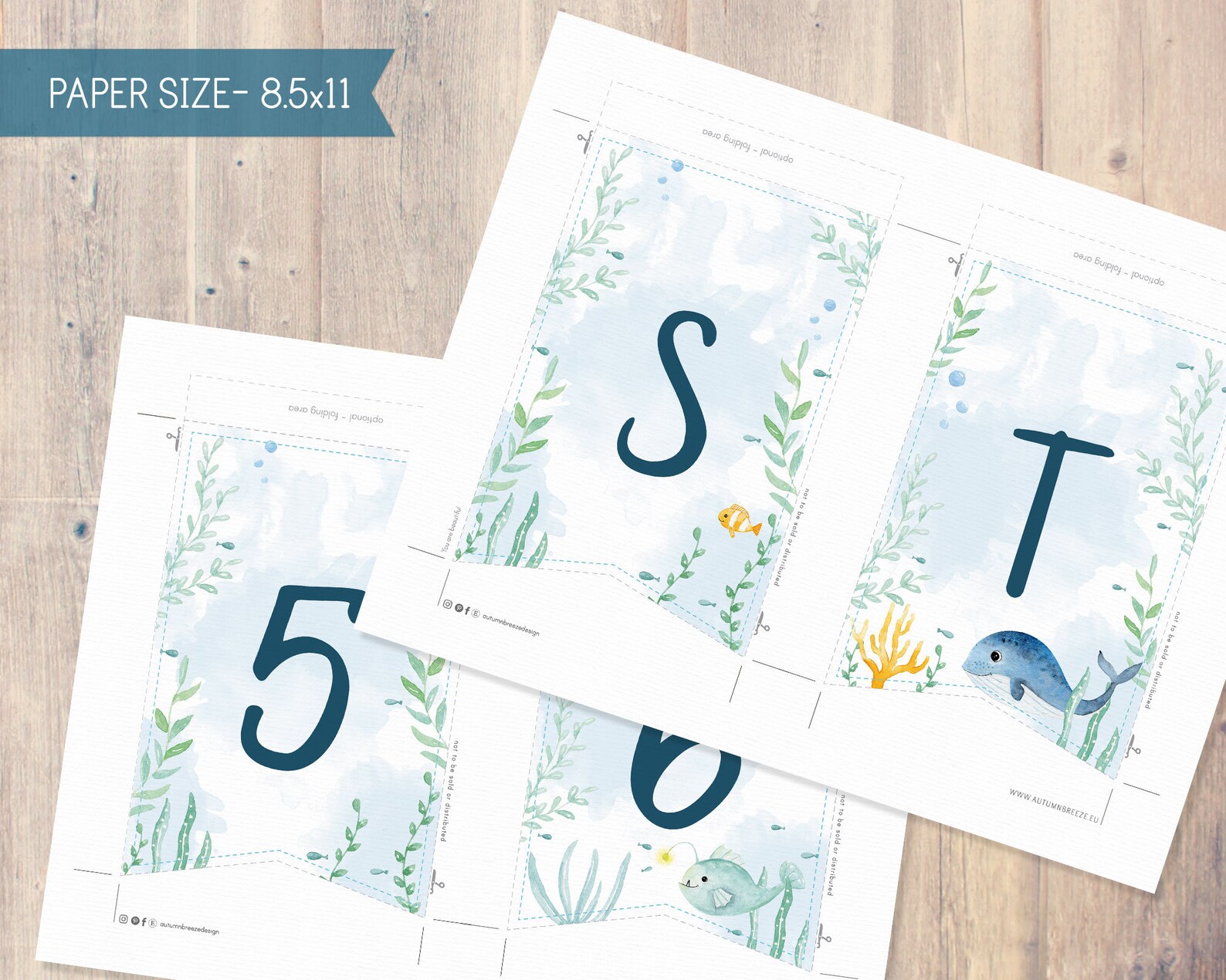Alphabet Banner With Under the Sea Theme / Birthday Banner With All ...