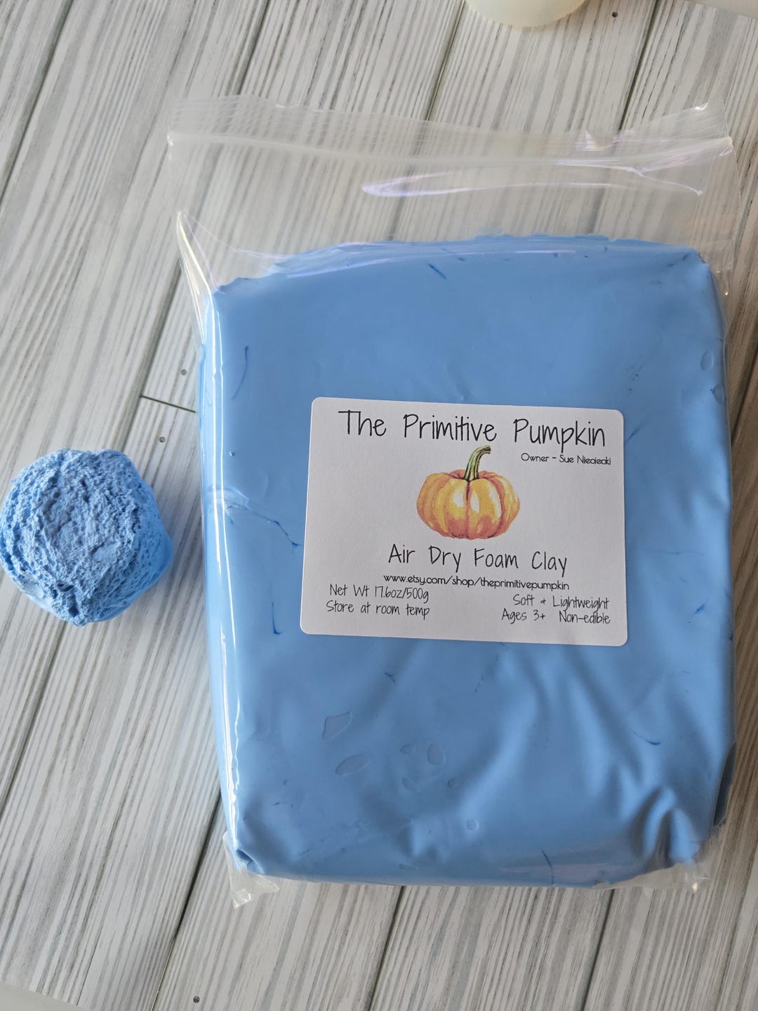 500g Sky Blue Color Air Dry Foam Clay, Fake Bake Supplies, Clay for ...