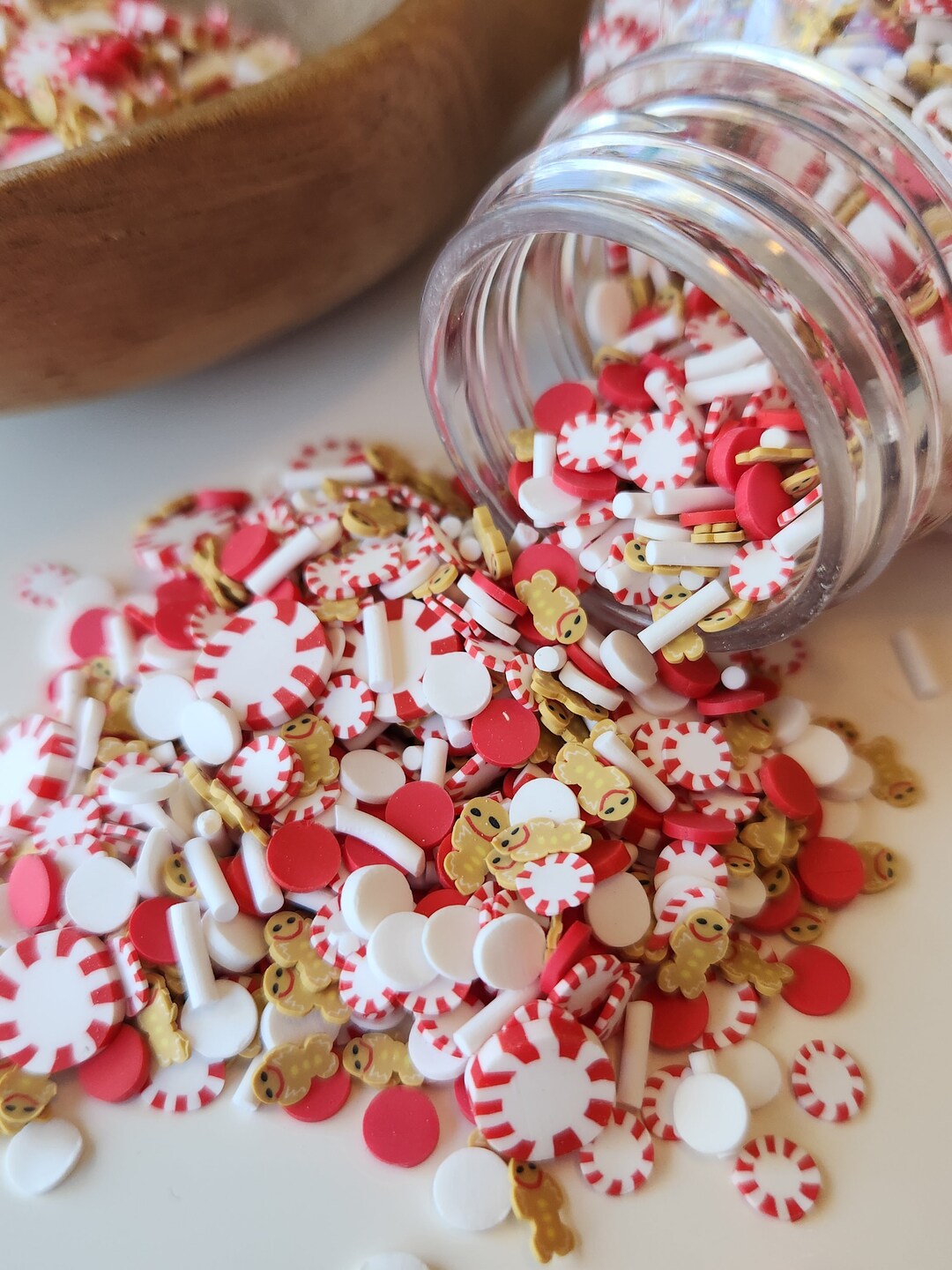 Gingerbread Man Fake Sprinkles | Fake Christmas Sprinkles | Polymer ...