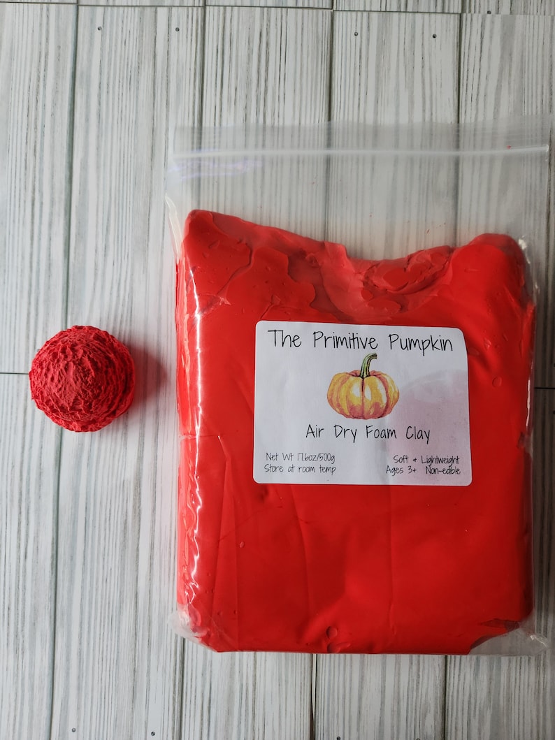 Cherry Red Color Air Dry Foam Clay, Fake Bake Supplies, 500g, Clay for ...