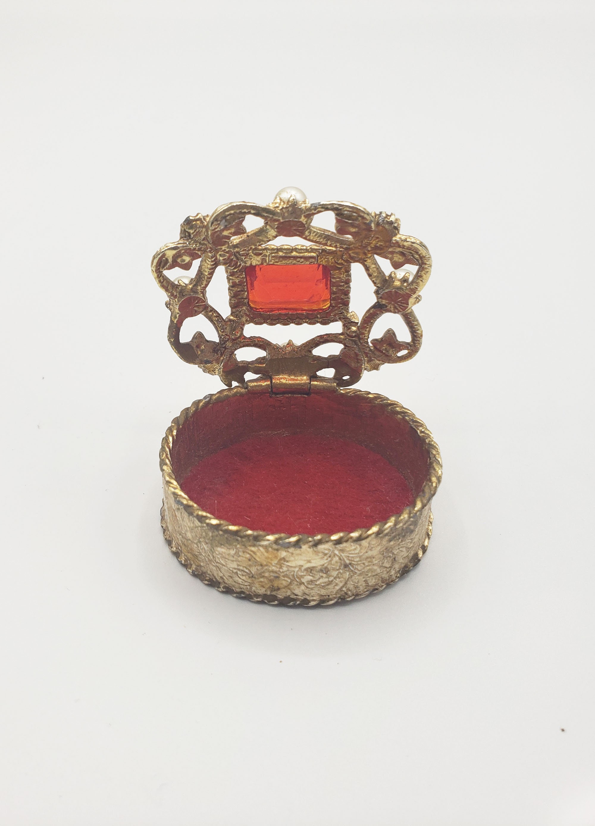 Group of 3 FLORENZA Jewelled Boxes / Florenza Trinket Box, Snuff Box ...