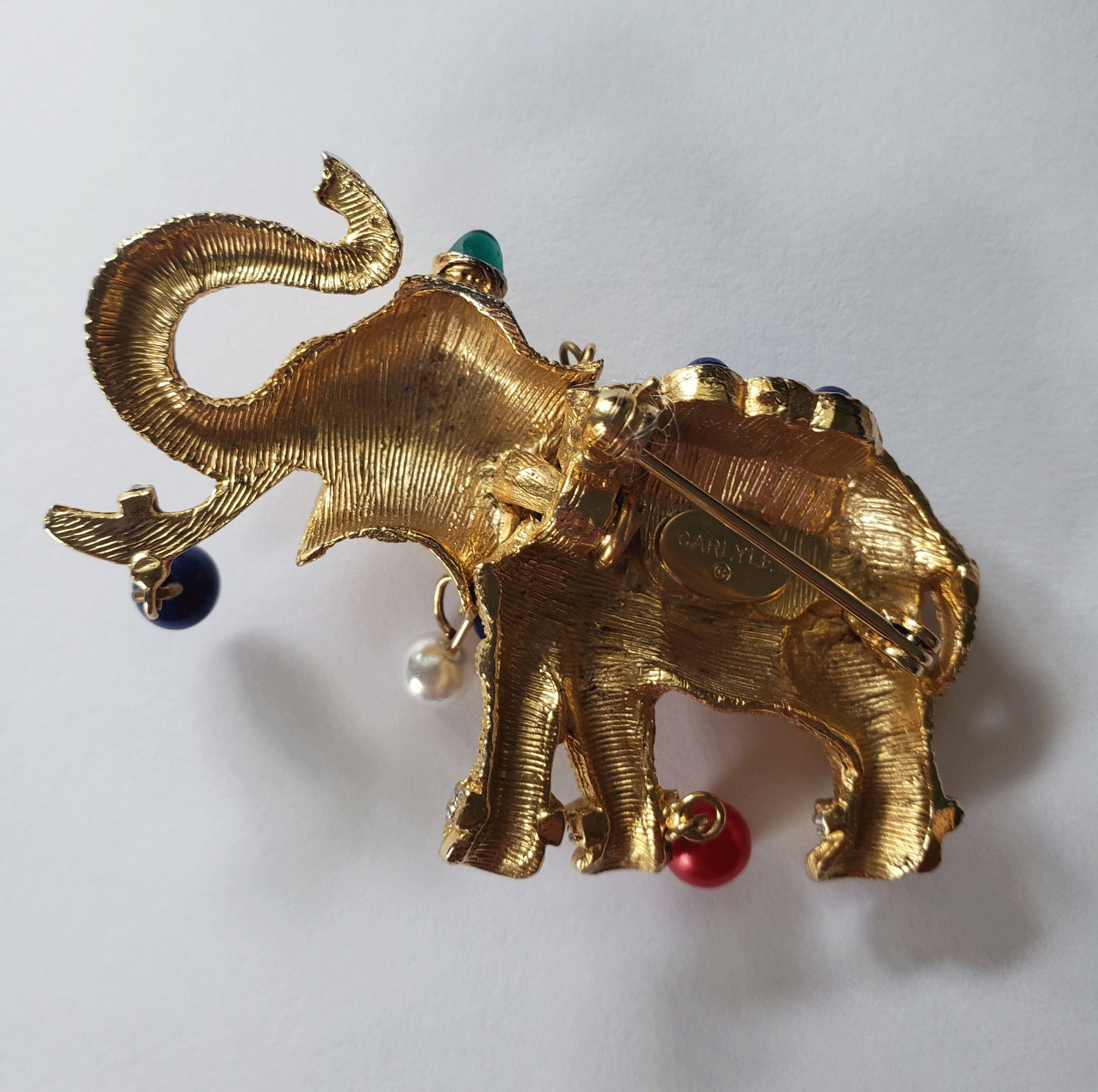 Vintage Rare Signed CARLYLE ELEPHANT Pin / Brooch KJL Style / - Etsy
