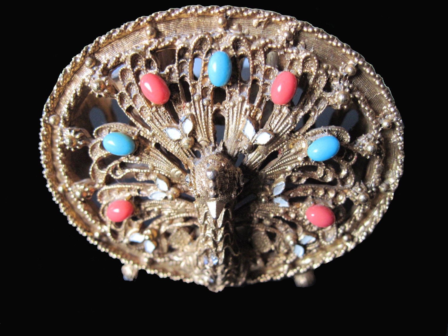 Group of 3 FLORENZA Jewelled Boxes / Florenza Trinket Box, Snuff Box ...