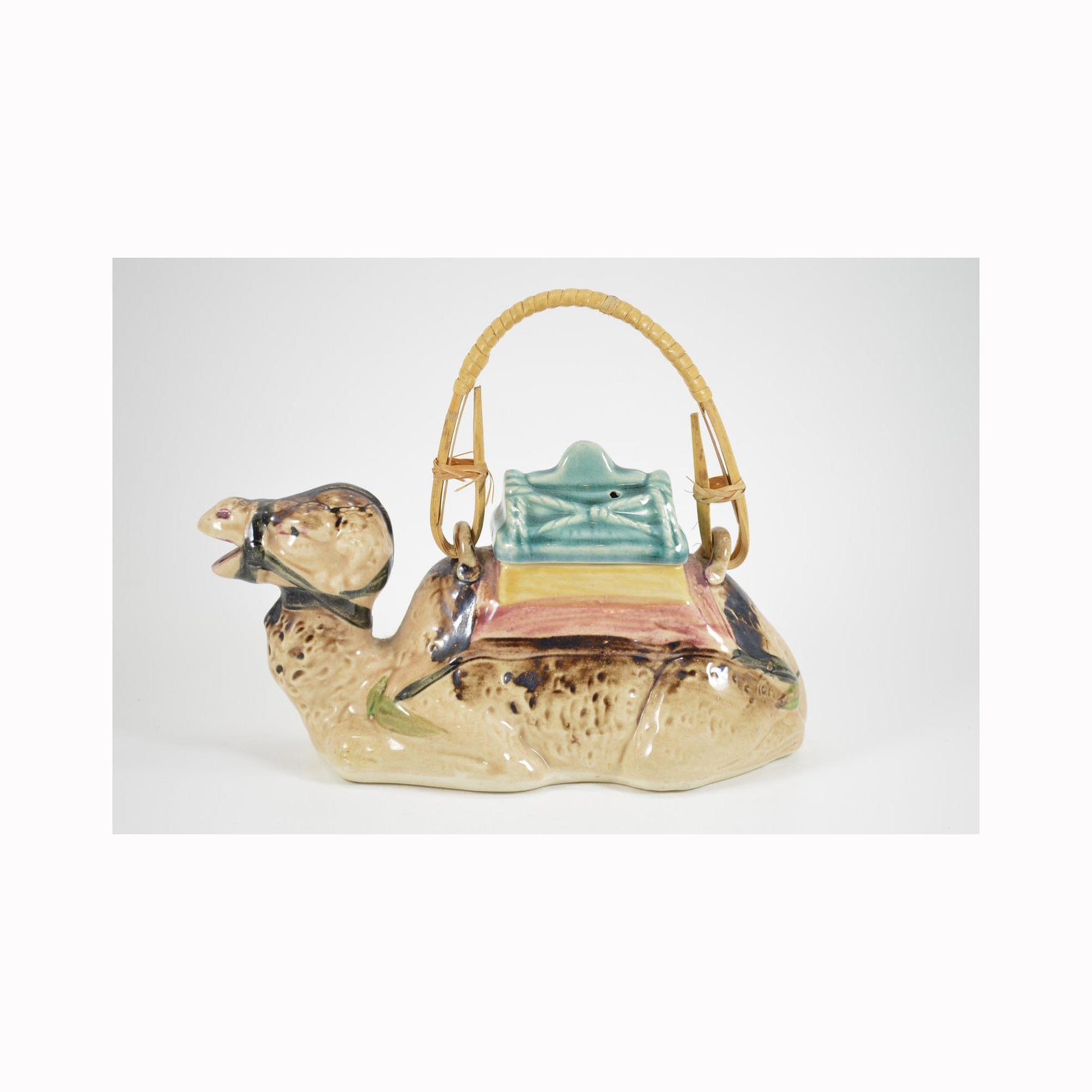 1950s Japanese TASHIRO Camel Teapot With Bamboo Handle - Etsy