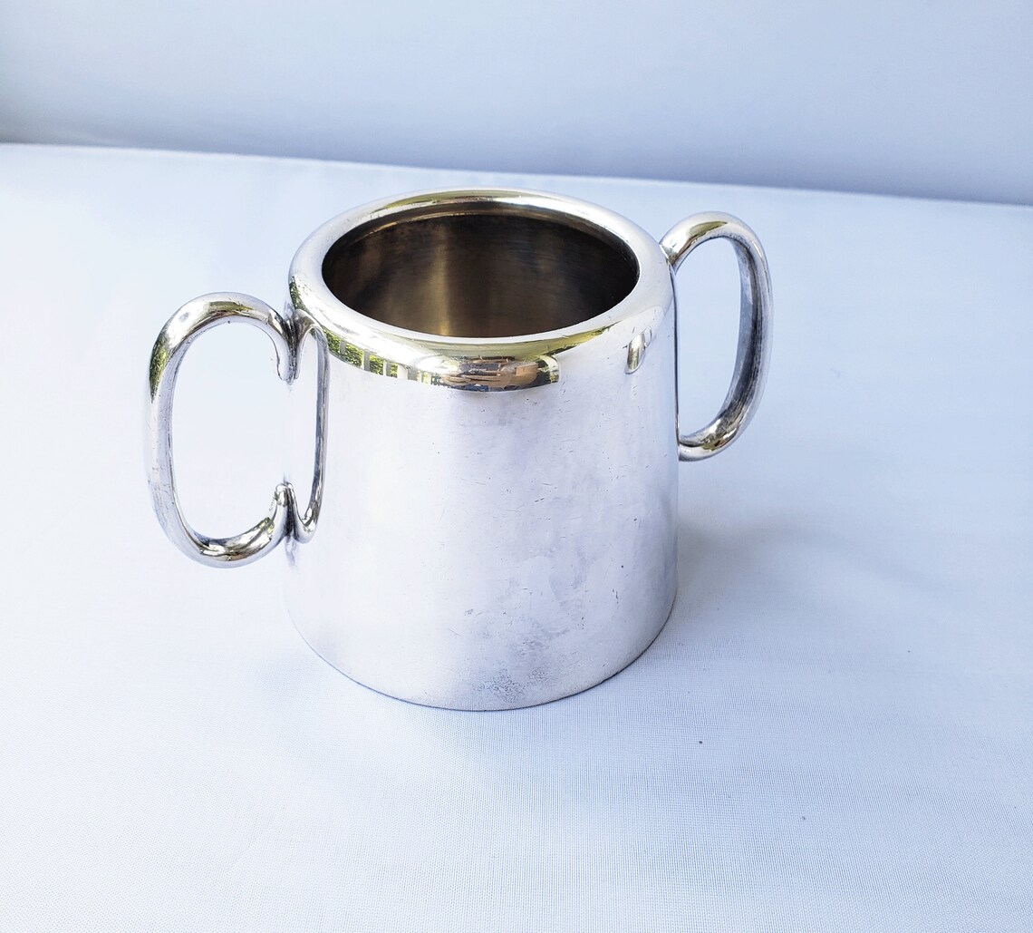 Two STERLING SILVER Cups With Silver Markings / Baby Cup / - Etsy