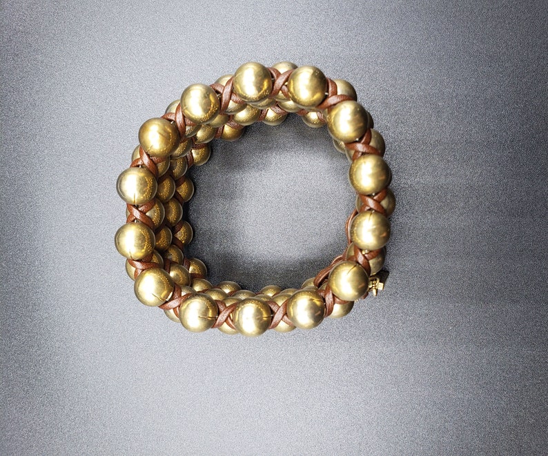 Vintage BURBERRY Brass and Leather CUFF BRACELET - Etsy