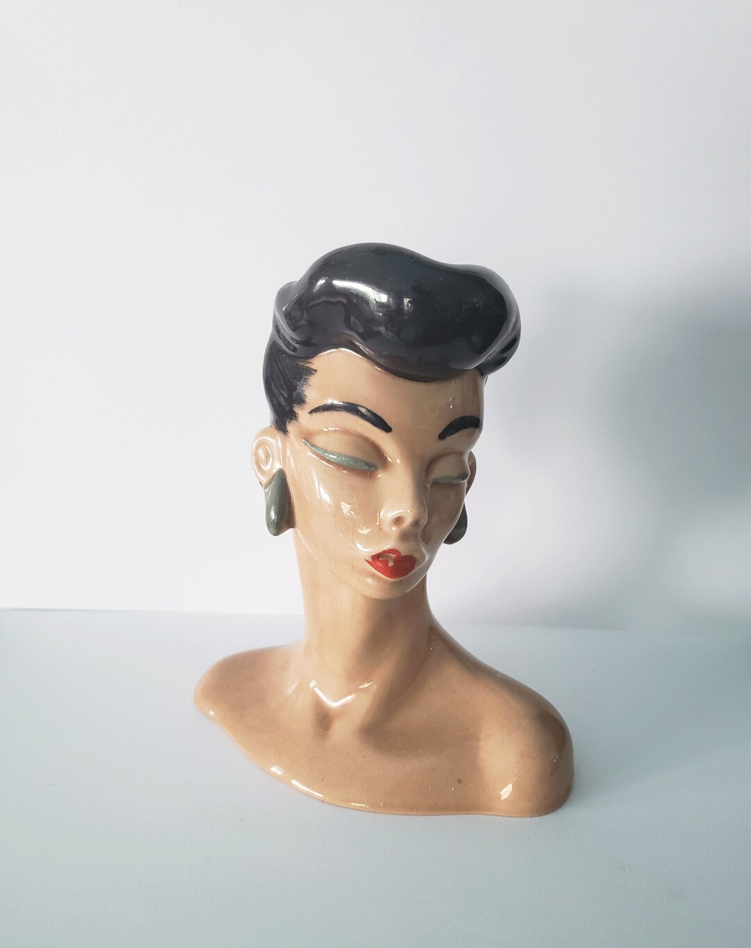 Vintage Dorothy Kindell Head Vase: Signed California Pottery - Etsy