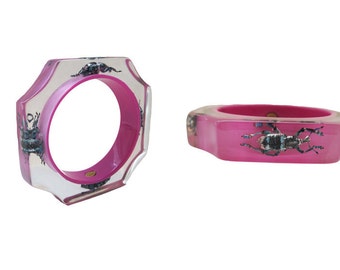 Pink Lucite Bangle - Etsy