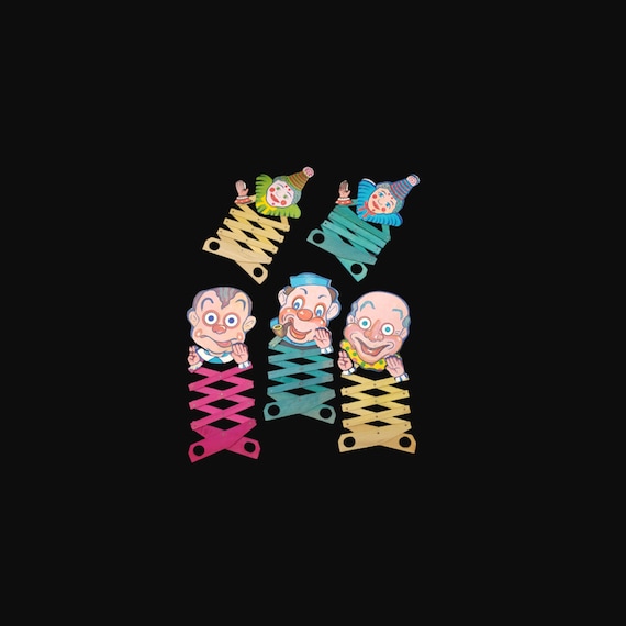 1950s Vintage Paper CLOWN FINGER PUPPETS Made in Japan / | Etsy