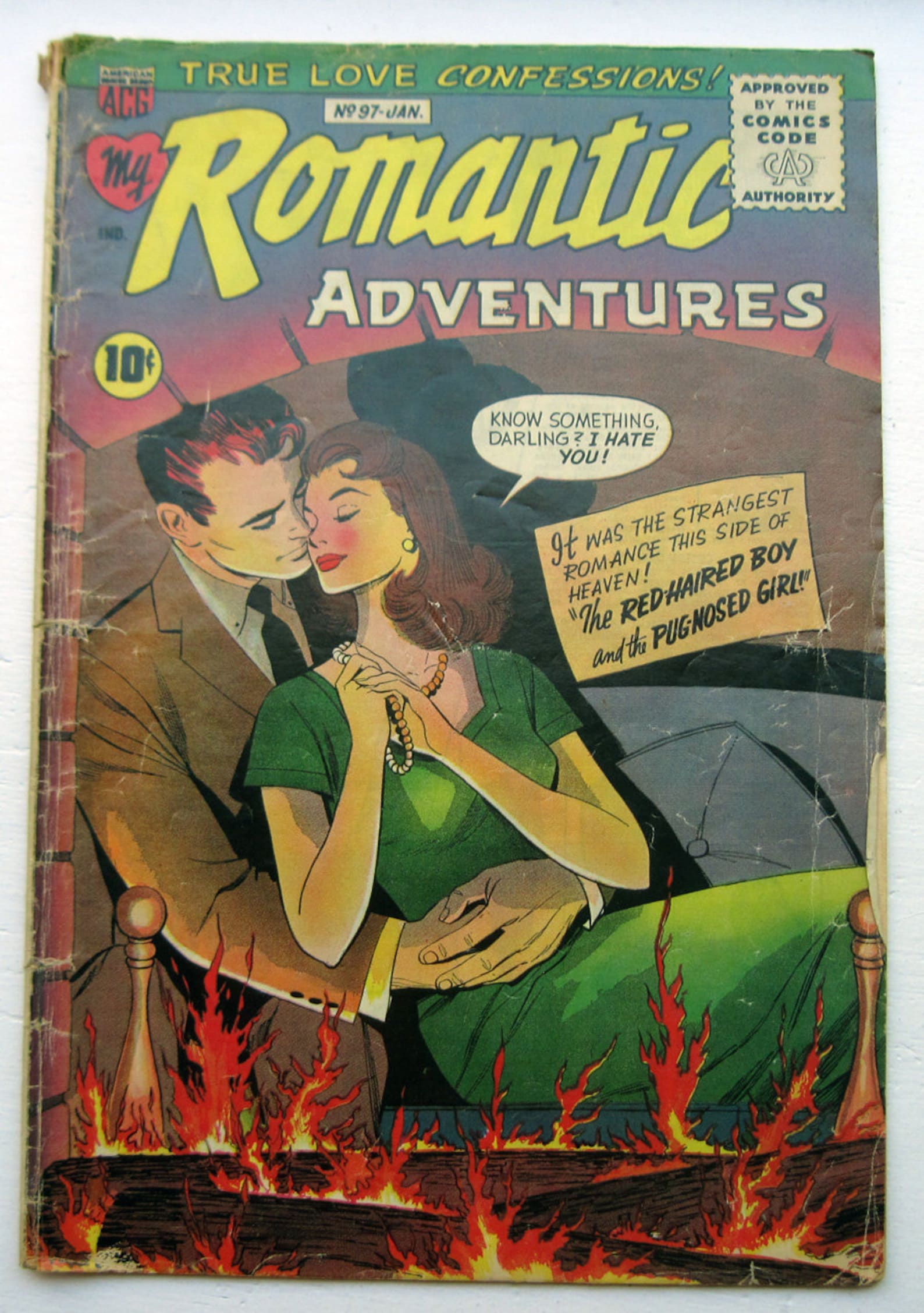 Kitschy Lot of 3 Romance Vintage Comic Books / 1960s DC COMICS Heart ...