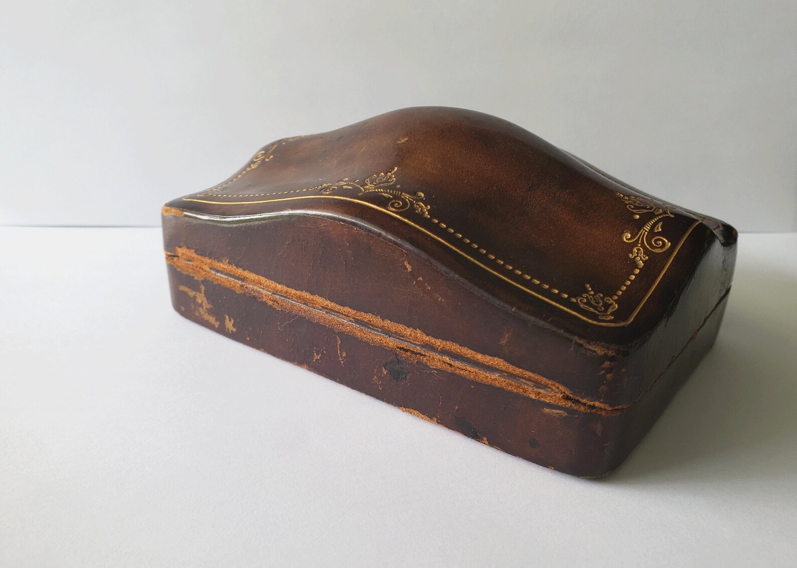 Antique WATCH BOX / Brown Bevelled Paper Antique Watch Box / - Etsy