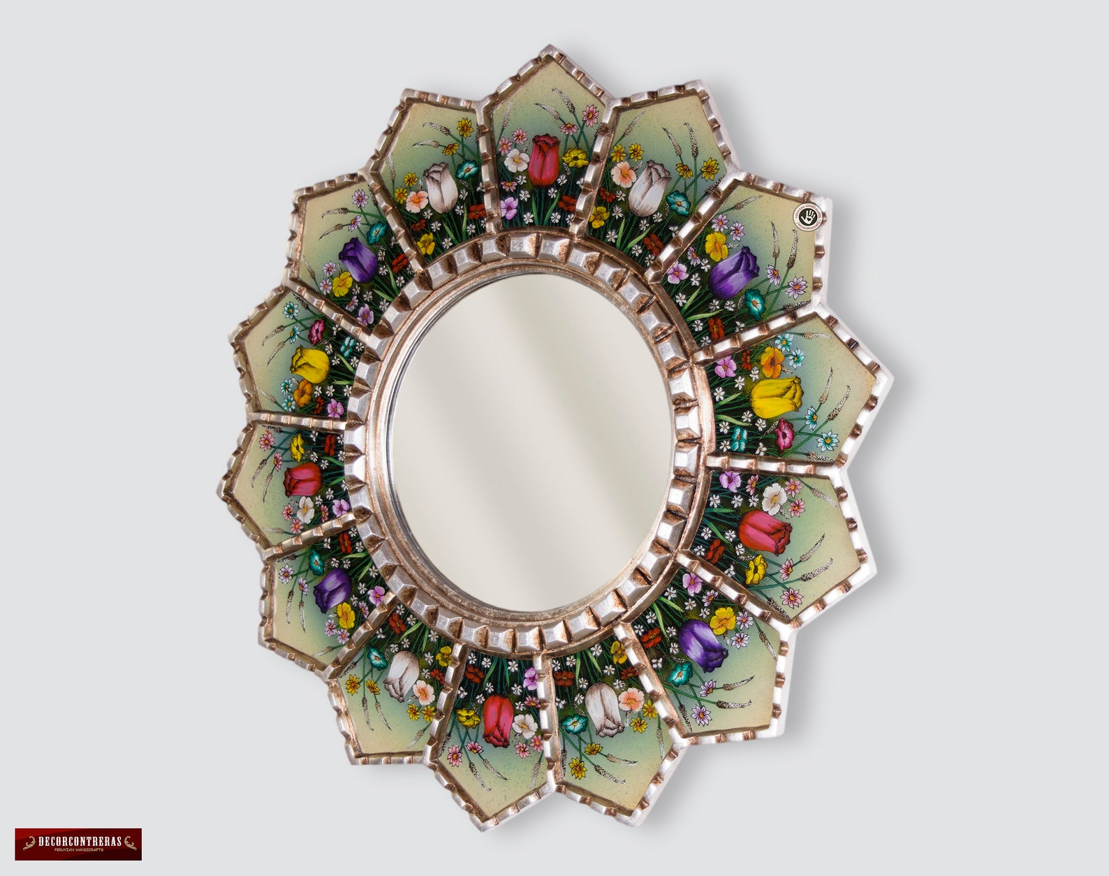 Sunflower Mirror Wall Art 23.6 Peruvian Luxury Round | Etsy