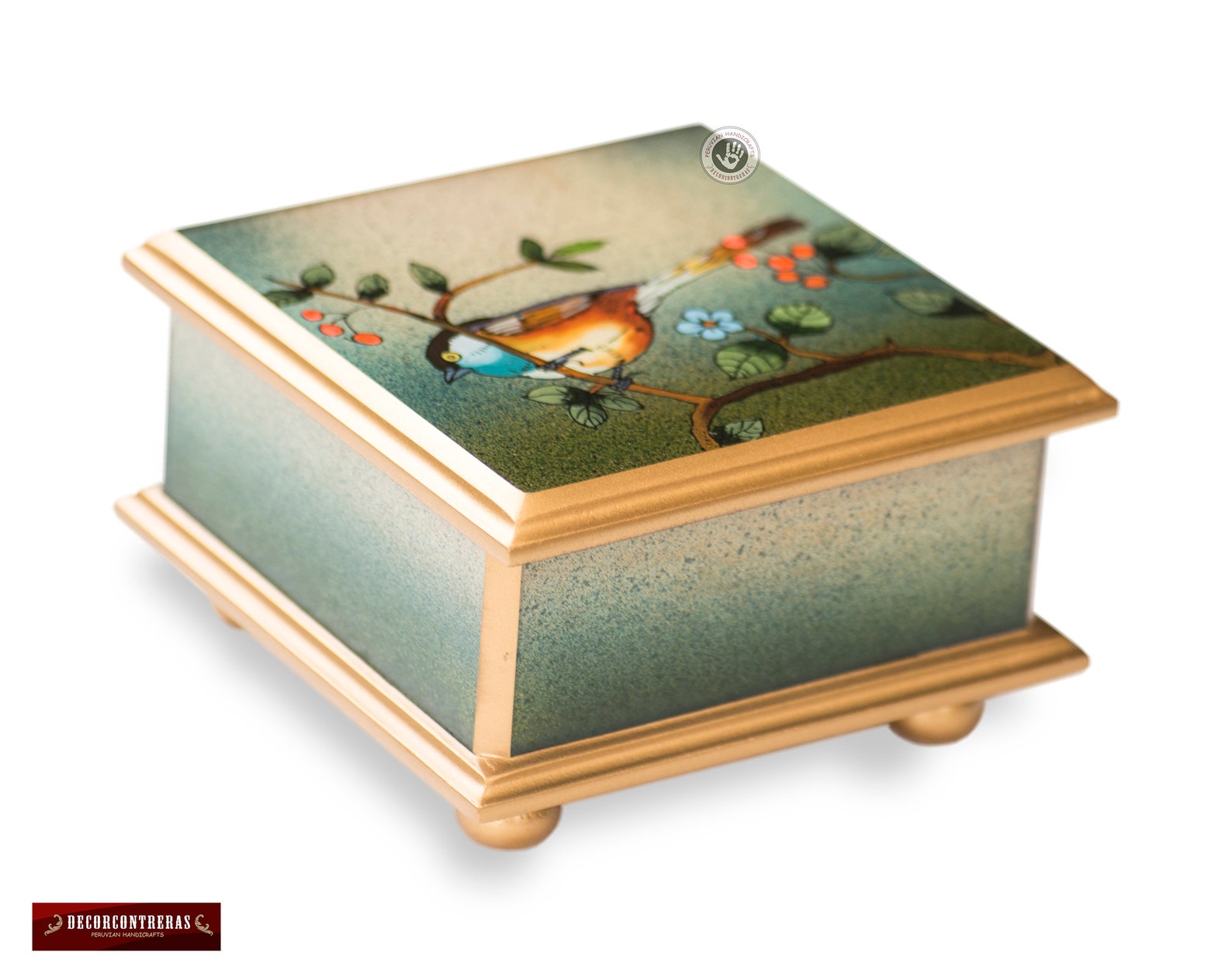 Jewellery Box Handmade 'baby Bird', Peruvian Jewelry Boxes Glass ...
