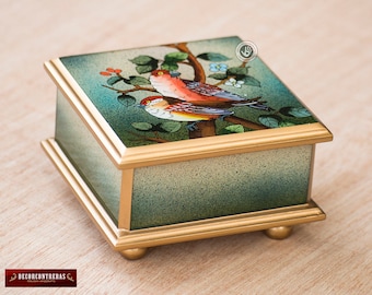 Handmade Jewellery Box 'romantic Birds' Valentines - Etsy