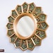 Round Wall Mirror 'green Sunflower' - Sunburst Mirrors - Decorative ...
