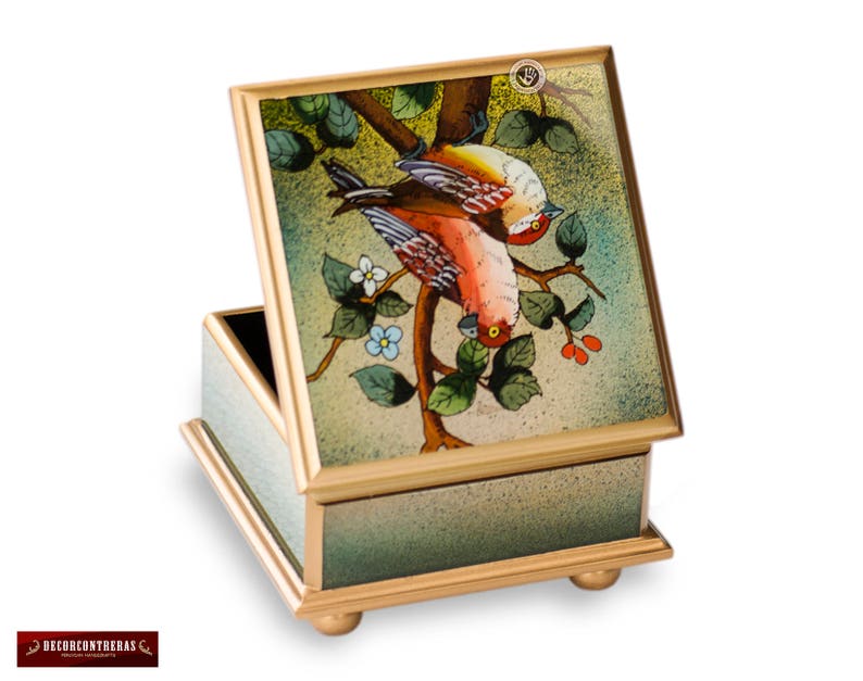 Handmade Jewellery Box 'romantic Birds' Valentines | Etsy