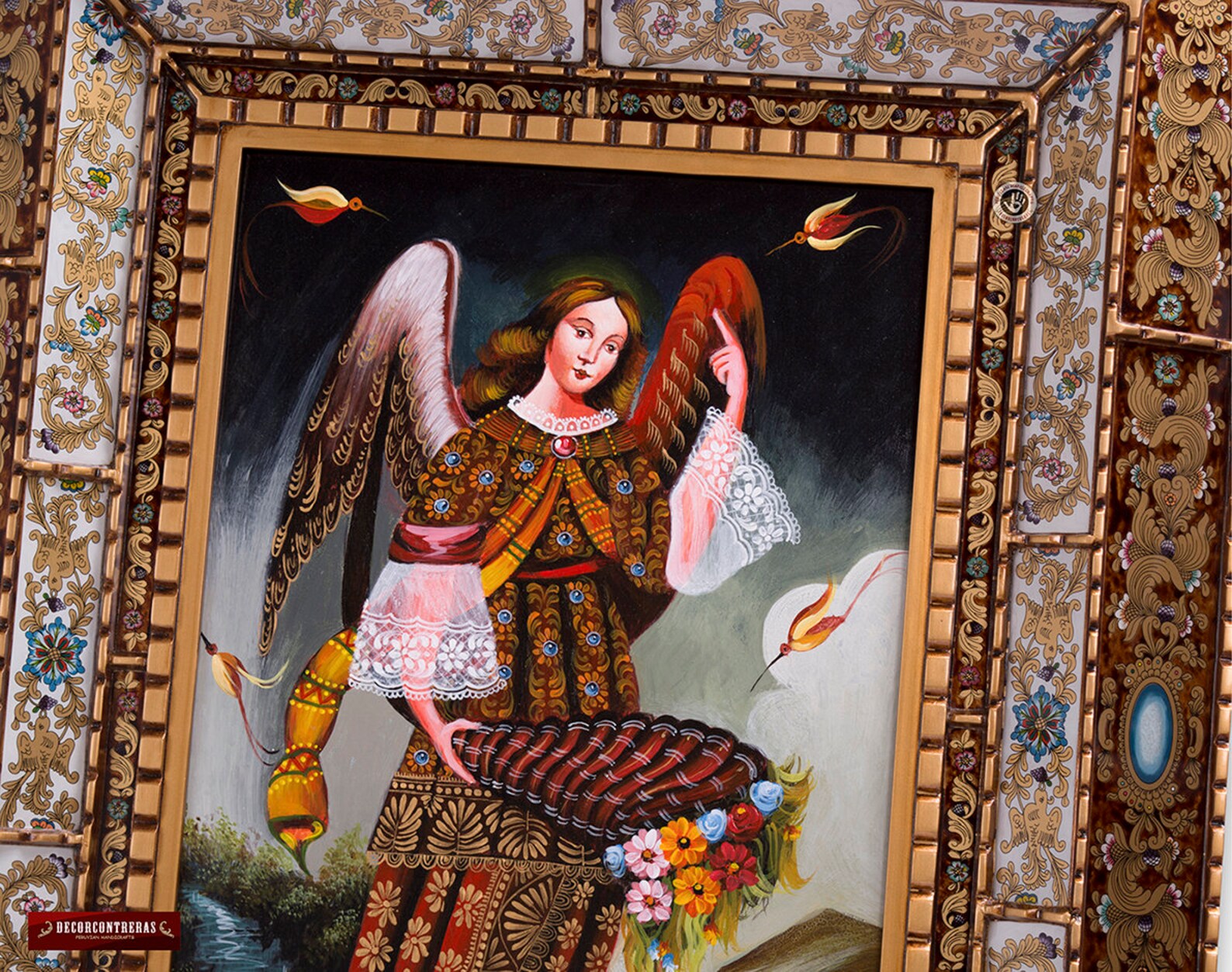 Large Wall Art 'archangel Gabriel' Cuzco Painting - Etsy