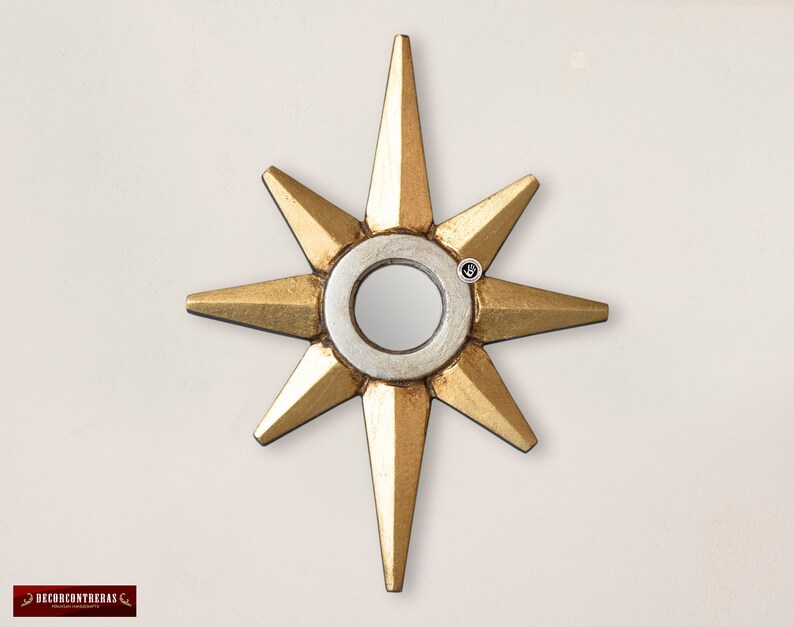 Small Gold Sunburst Mirror Set 3 golden Stars - Etsy