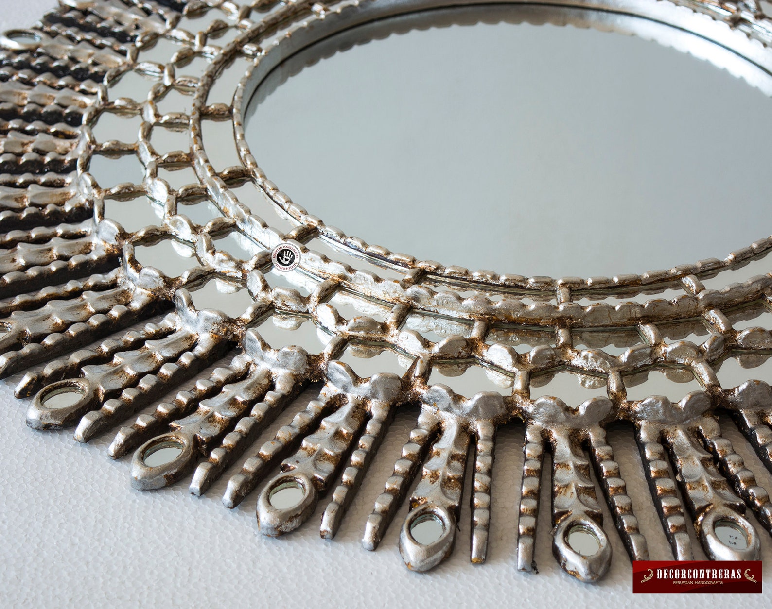 Sunburst Silverround Mirror 31.5", Decorative Large Mirror Wall Decor ...