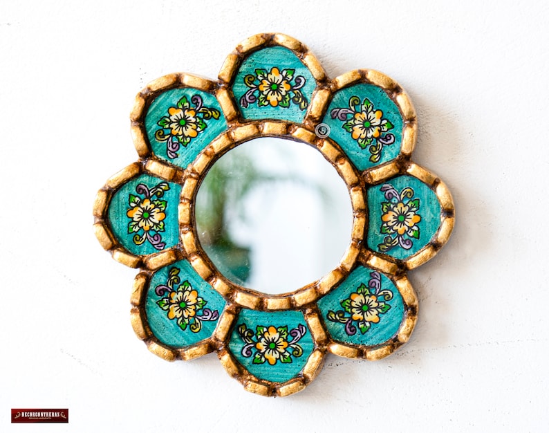 Small Accent Wall Mirror Set 3 Decorative Colorful Mirror of - Etsy