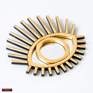Peruvian Eye Mirror for Wall Art Decor | Mystical Gold Eye Wall Mirror ...