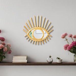 Peruvian Eye Mirror for Wall Art Decor | Mystical Gold Eye Wall Mirror ...