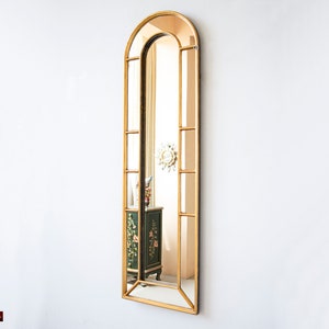 Large Modern Narrow Hanging Mirror Home Wall Decor Gold Frame Mirror ...