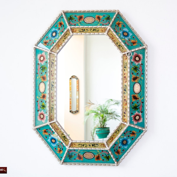Reverse Painted Peruvian Mirror - Etsy