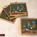 Glass Gold Coaster Set 4 From Peru Handmade Square Glass Coasters ...