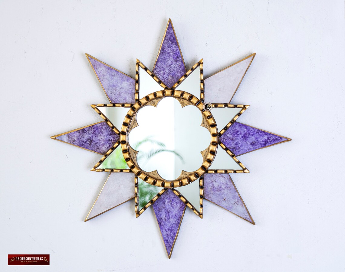 Decorative Sunburst Mirror Set of 4 Collection Round Wall - Etsy